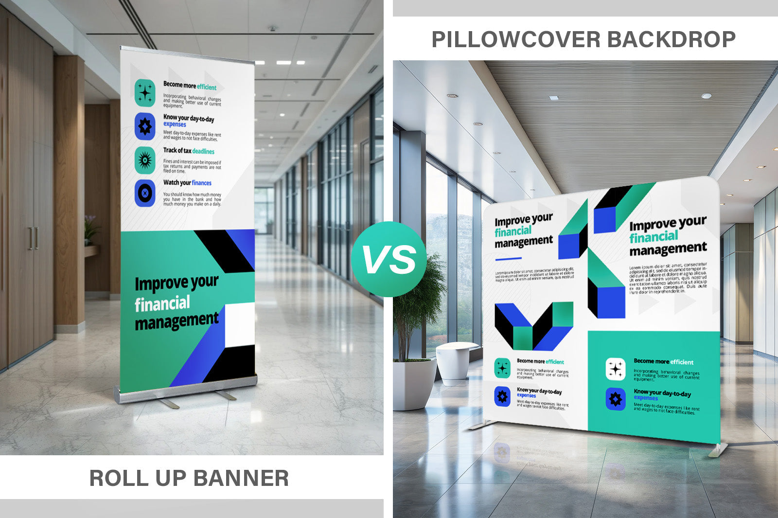 Roll-Up Banners vs Media Walls Backdrop – RecycleDisplay